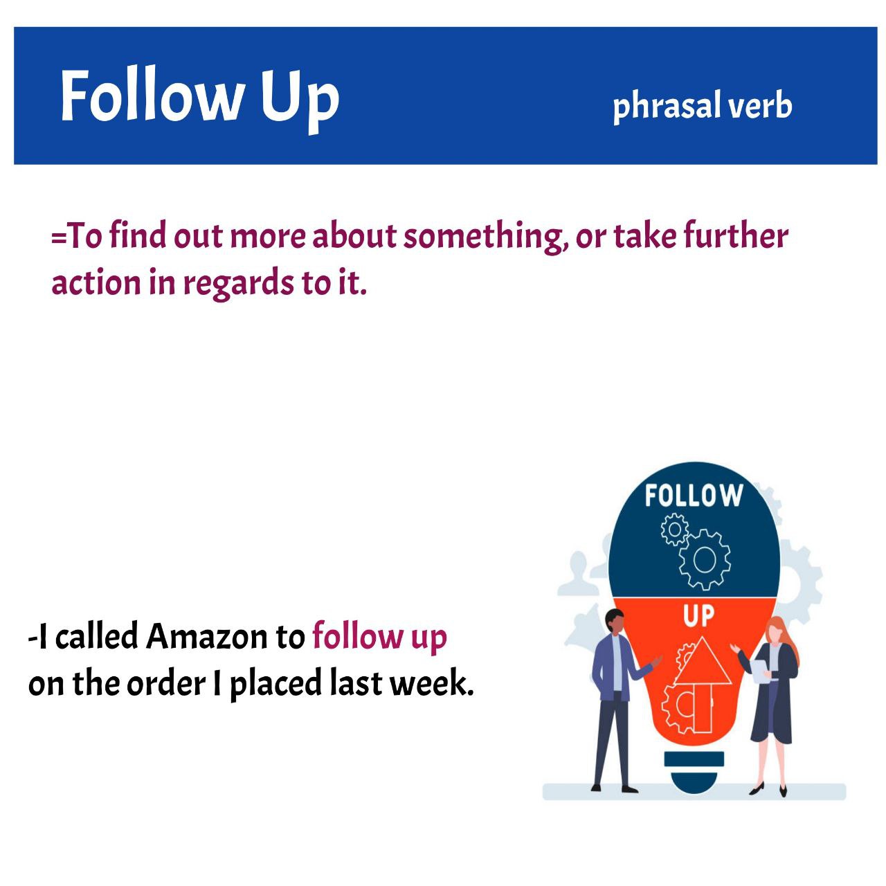 follow up meaning + Example - Learning English Skills , Improve ...