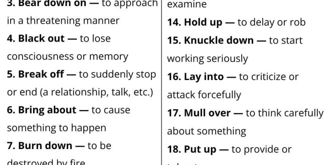 The most common phrasal verbs The most common phrasal verb